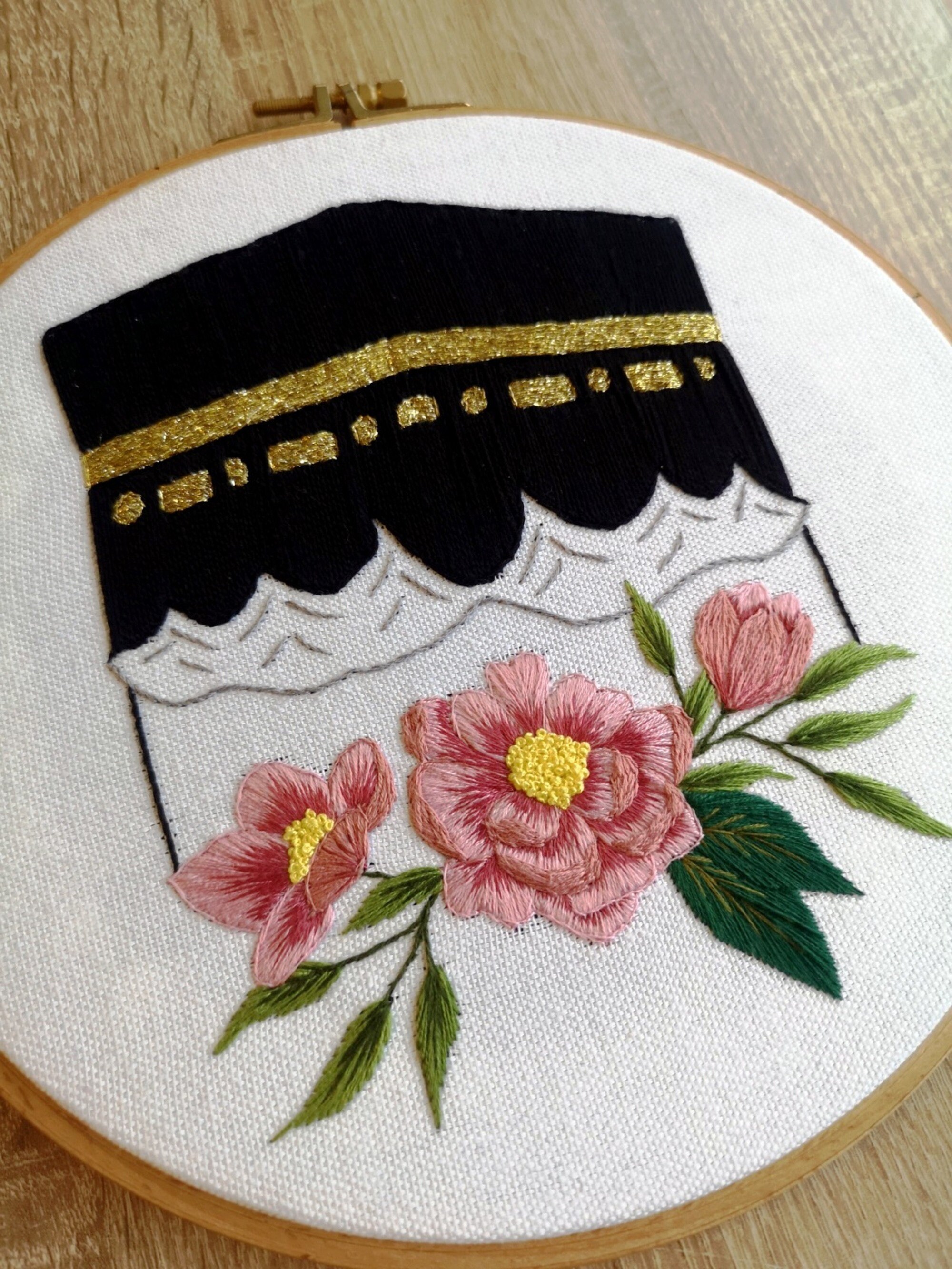 Kaaba, Embroidery Picture, Embroidery Frame, 22 Cm, Wall Decoration ...