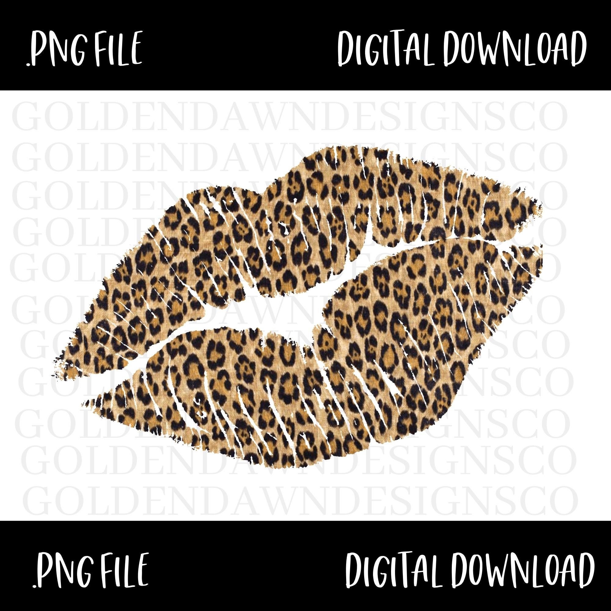 Leopard Lips PNG Leopard Print Lips Sublimation Lips Kiss Sublimation ...
