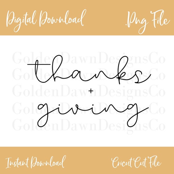 Thanksgiving Svg Thanks and Giving Svg Png Give Thanks Svg - Etsy