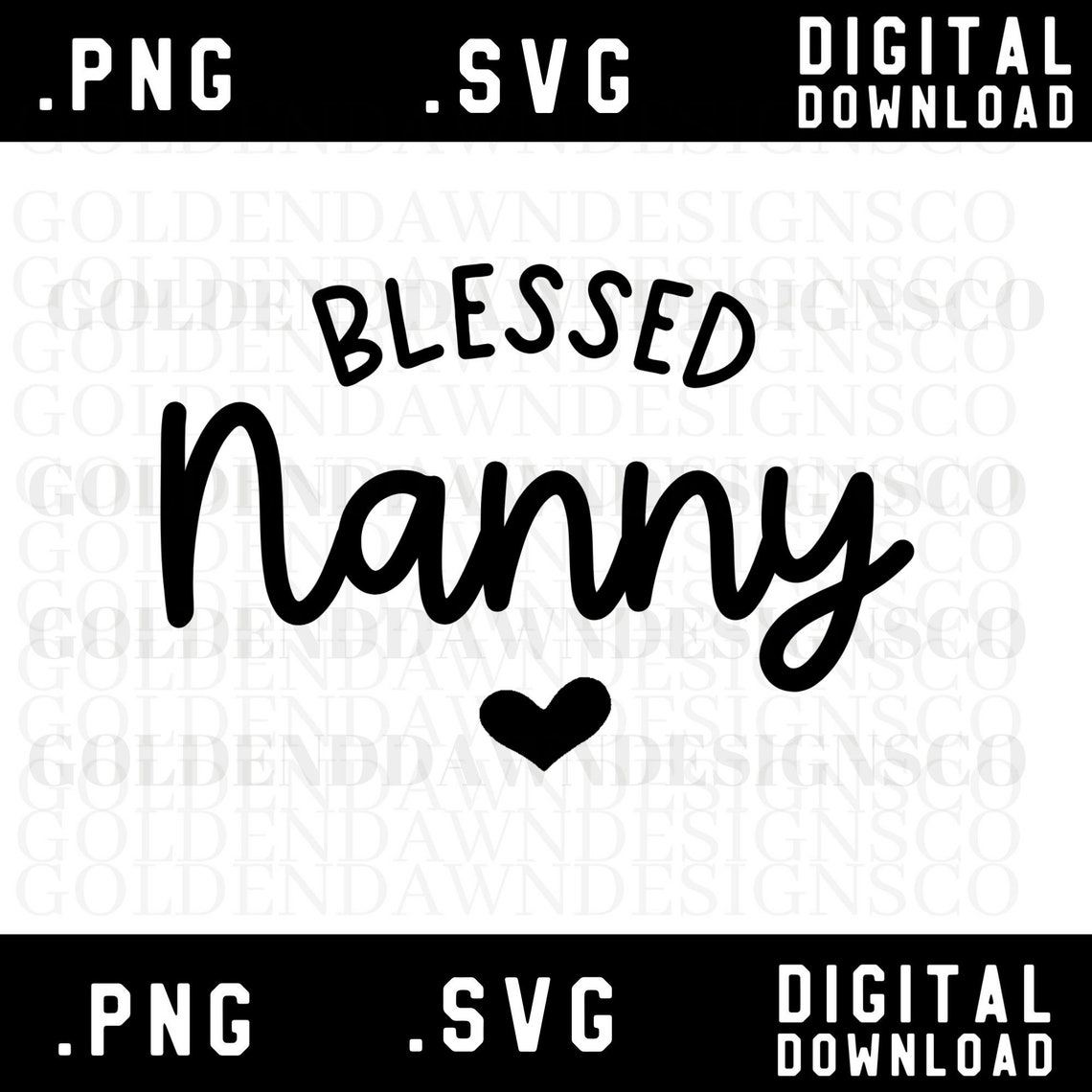 Blessed Nanny Svg Mothers Day Svg Grandmother Svg Nanny - Etsy