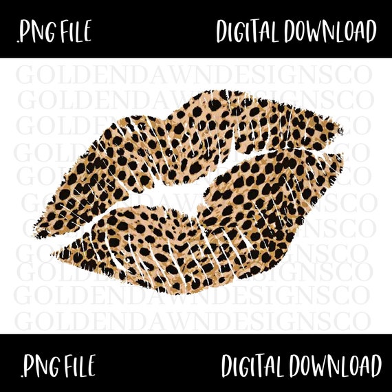 Cheetah Print Lips PNG Leopard Print Lips Sublimation Lips - Etsy