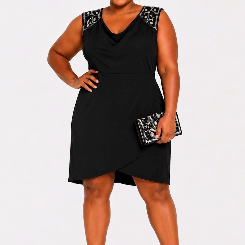 Black Bedazzled Dress - Etsy