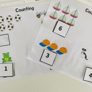 Interactive Counting Objects 1-10 Boy Theme/ Busy Binders /activity ...
