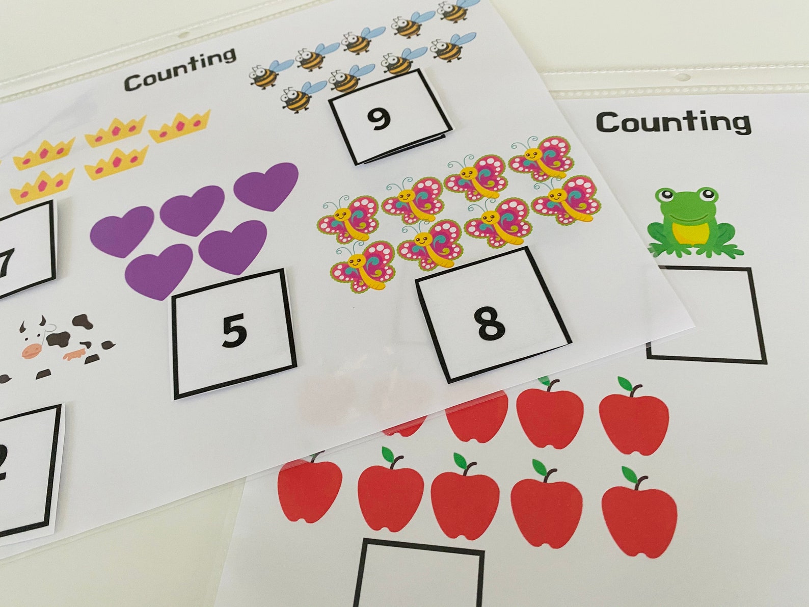Interactive Counting Objects 1-10 girl Theme/ Busy Binders - Etsy UK