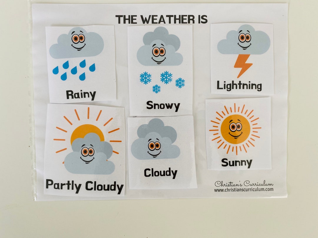 Weather Learning Printable/ Busy Binders /activity Worksheet/ Toddler ...