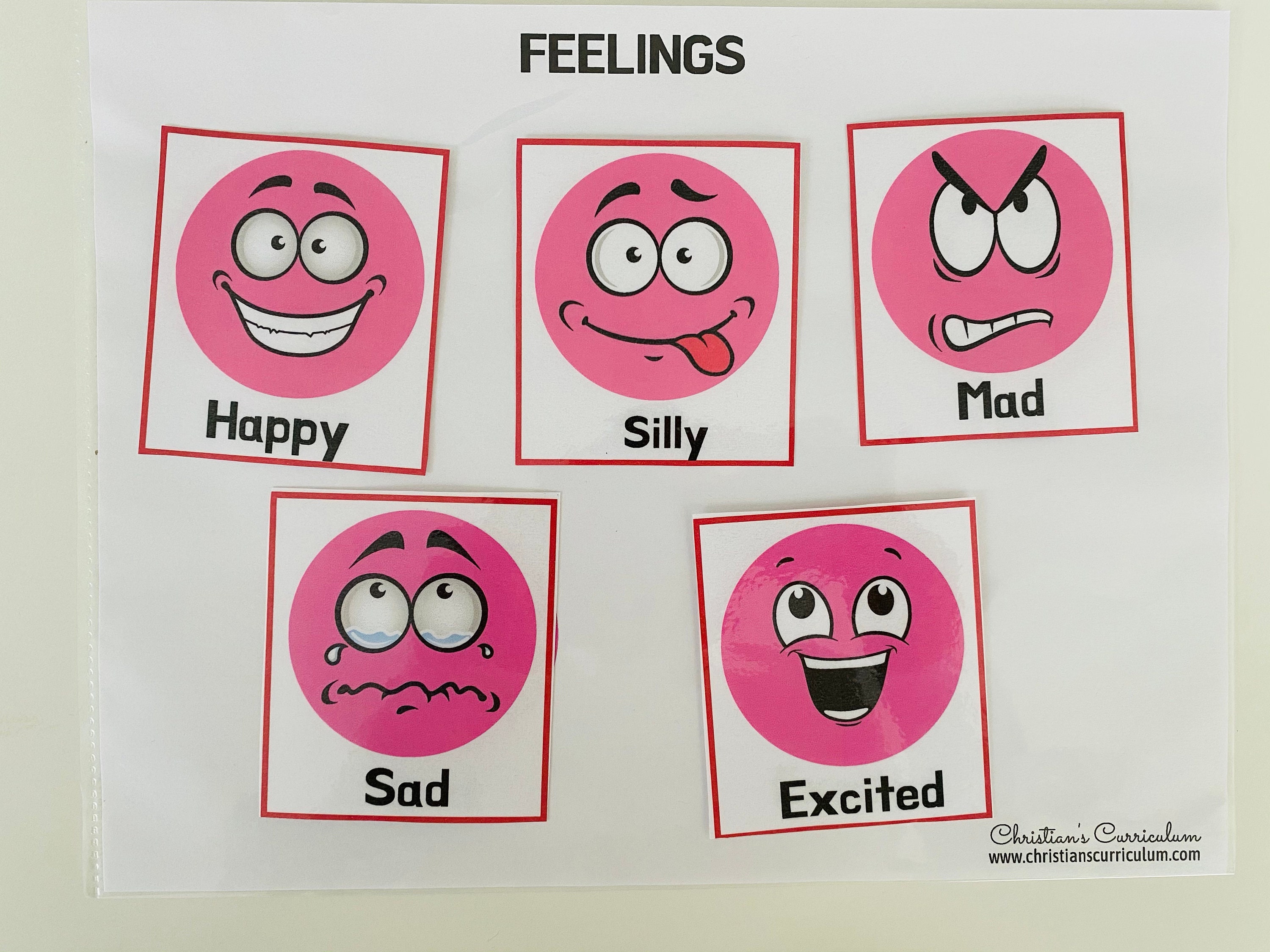 Emotions and Feelings Pink Learning Printable/ Busy Binders - Etsy España