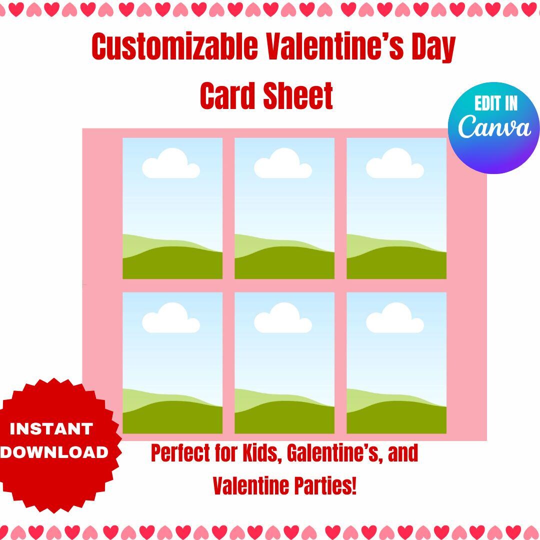 Valentine Day Card Template, Customizable Valentine Day Card, Canva ...