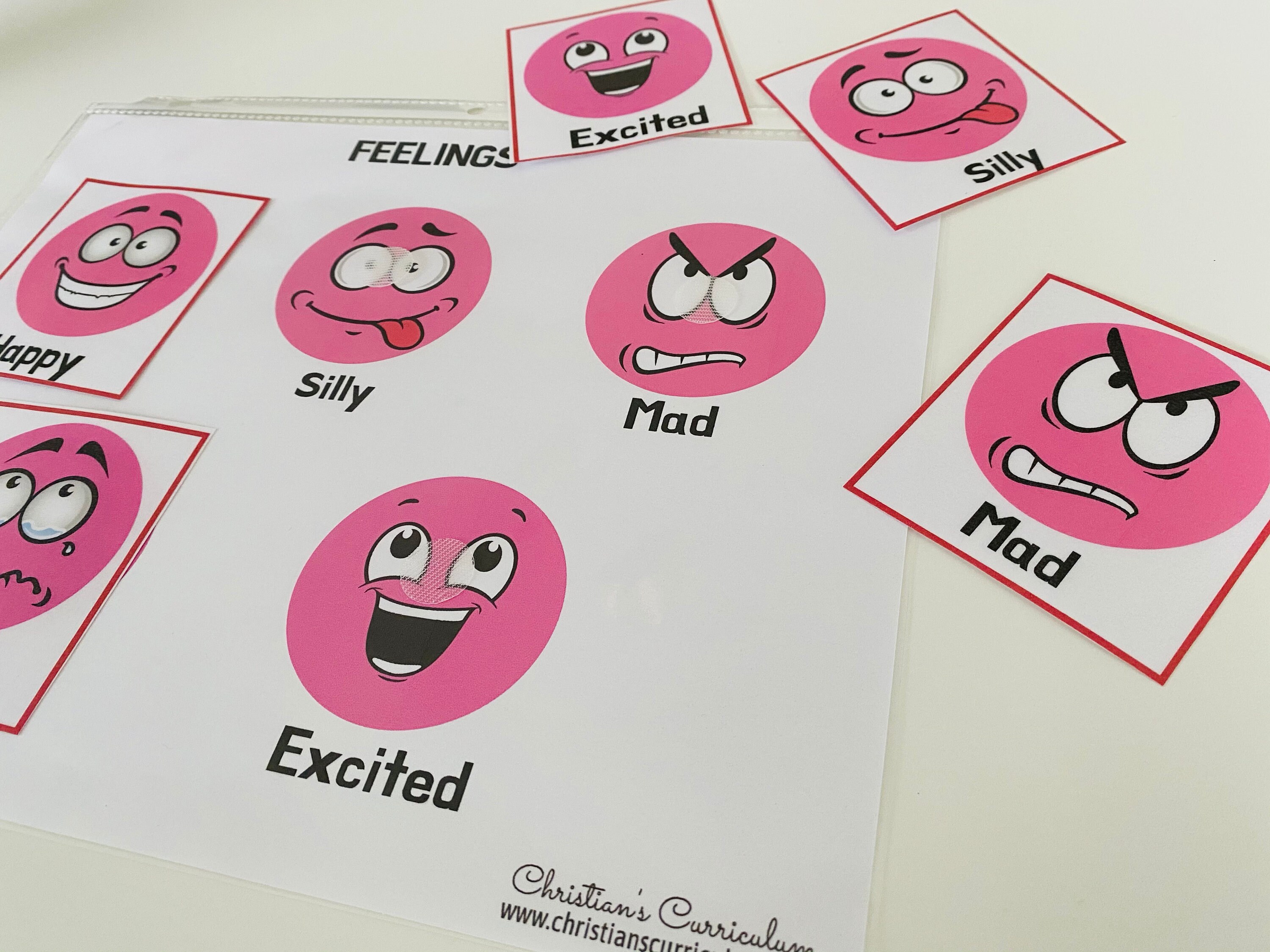 Emotions and Feelings Pink Learning Printable/ Busy Binders | Etsy
