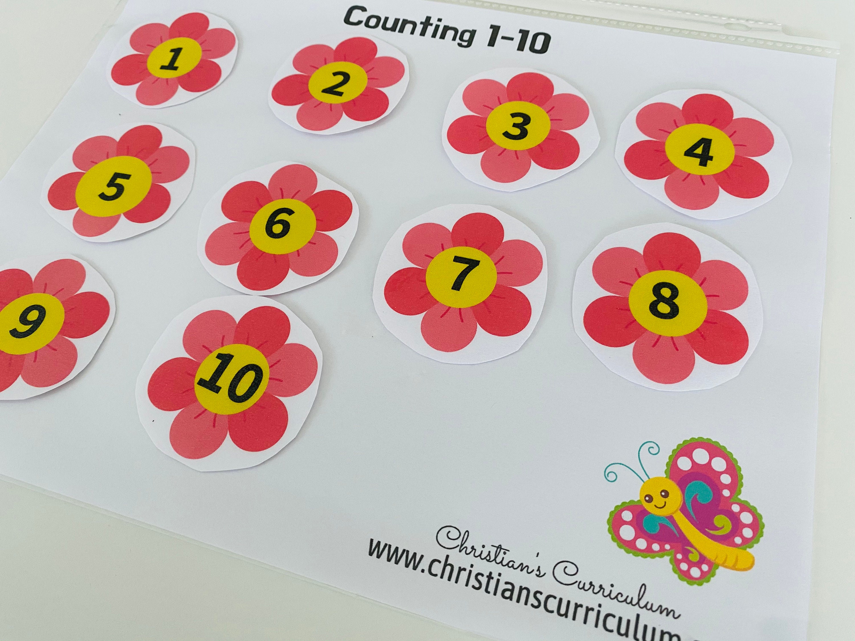 Counting Flowers 1-10 Learning Printable/ Busy Binders /activity ...