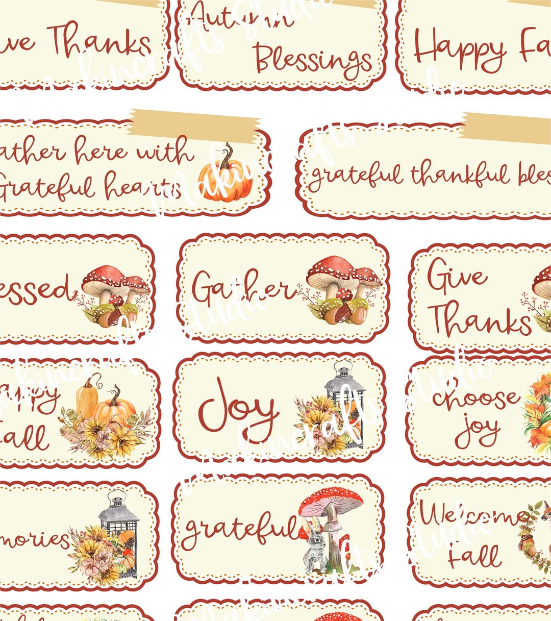 Fall Gratitude Labels Autumn Gratitude Labels Gratitude Journal Labels ...