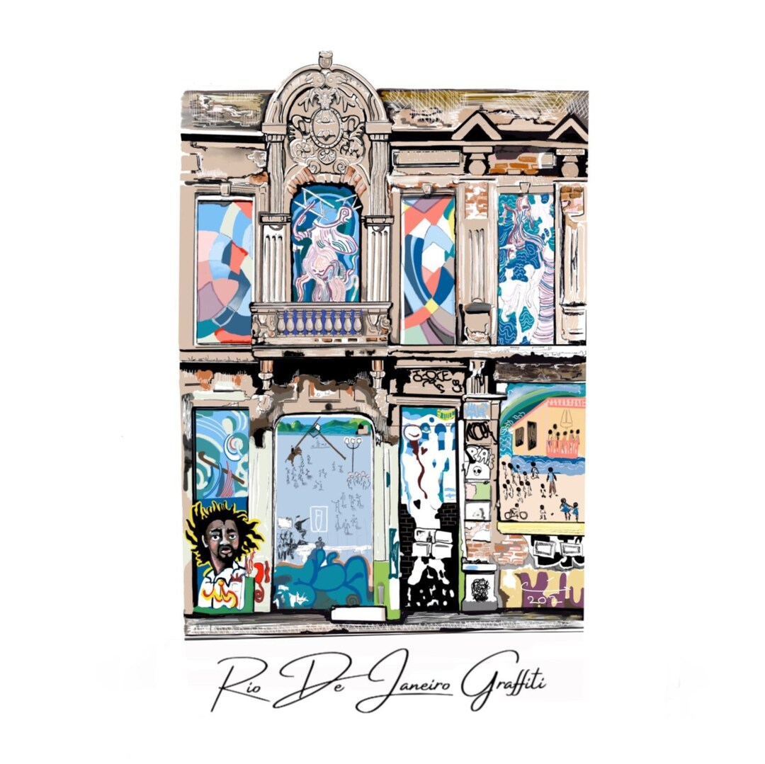 Rio Graffiti Street Art, Suitable for Any Standard A4 Photo Frame ...