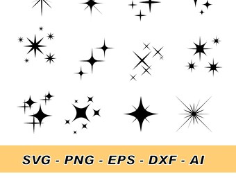 Sparkle SVG, Sparkle Star, Sparkle Cut File, Sparkle Vector, Sparkle Bundle Svg, Sparkle Clipart ...
