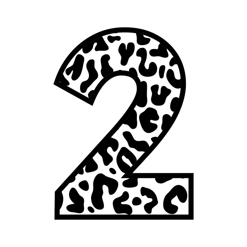 Leopard Numbers SVG Leopard Print SVG Monogram Print - Etsy UK