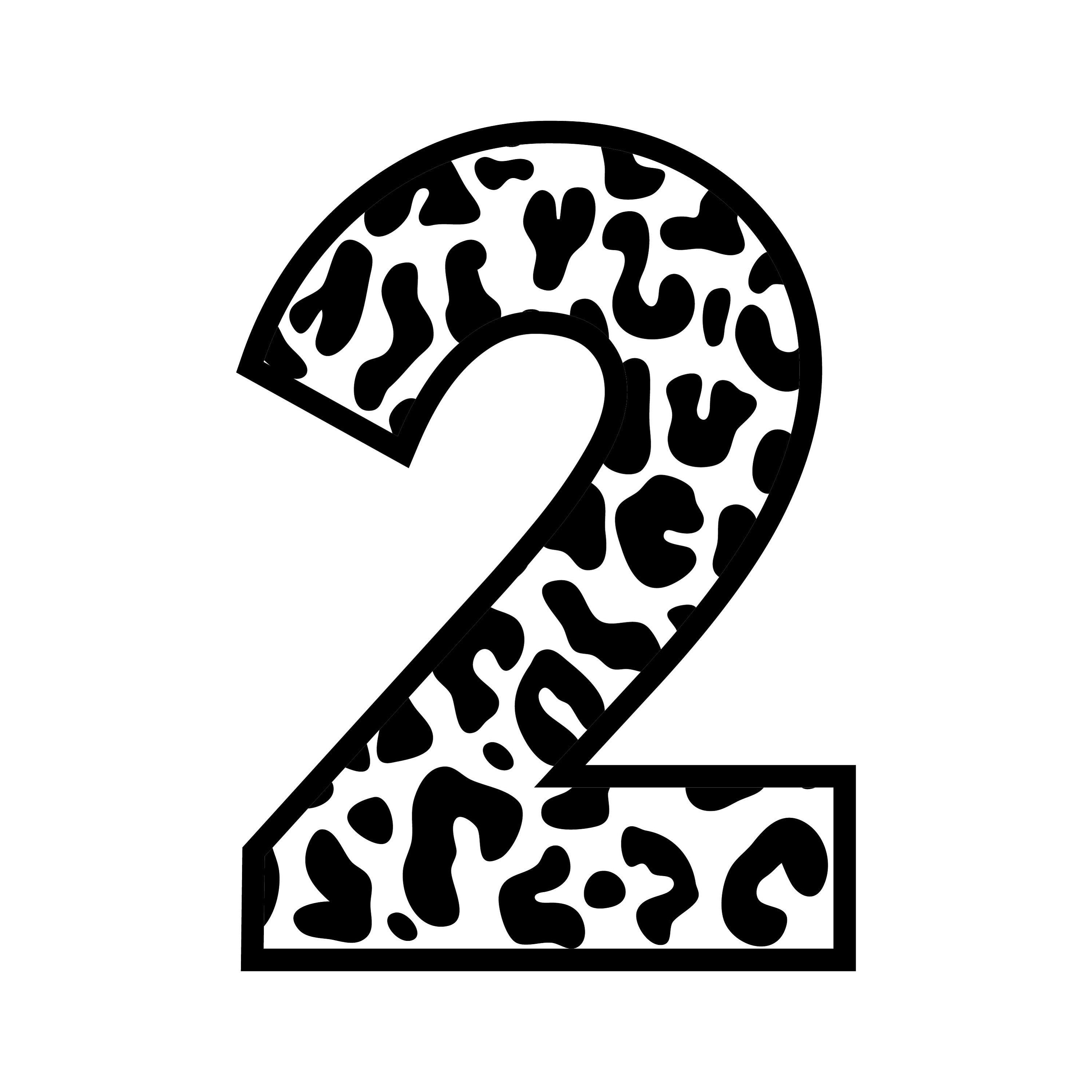 Leopard Numbers SVG Leopard Print SVG Monogram Print - Etsy UK