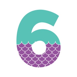 Mermaid Number Svg, Birthday Mermaid SVG Bundle, Mermaid Birthday ...