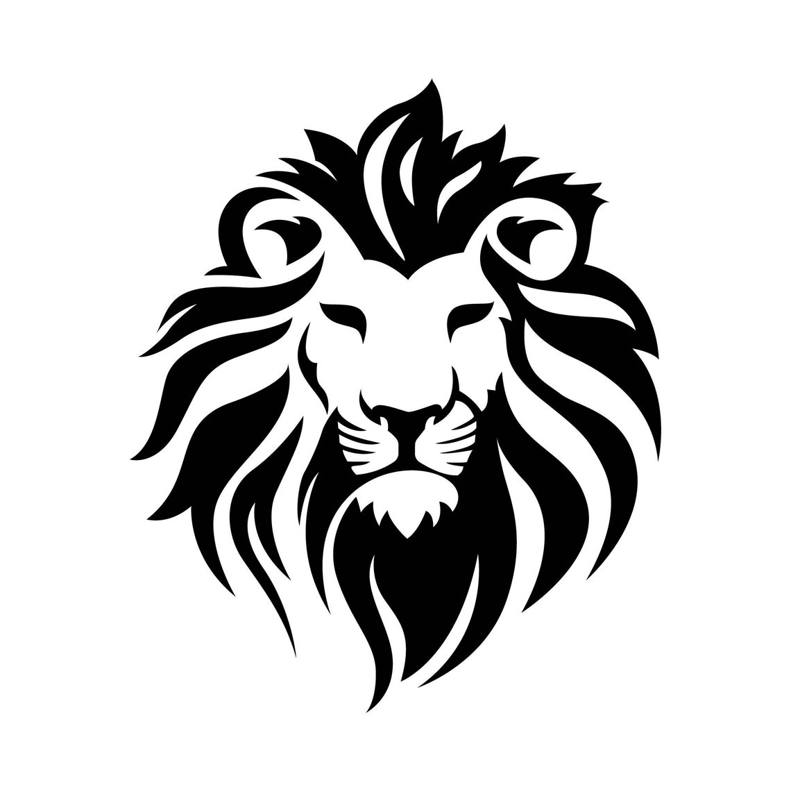 Half Lion Face Svg With Legend Lion Face Svg Lion Svg - Etsy