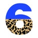 Leopard Pattern Half Leopard Numbers SVG, Leopard Cheetah Half Print ...