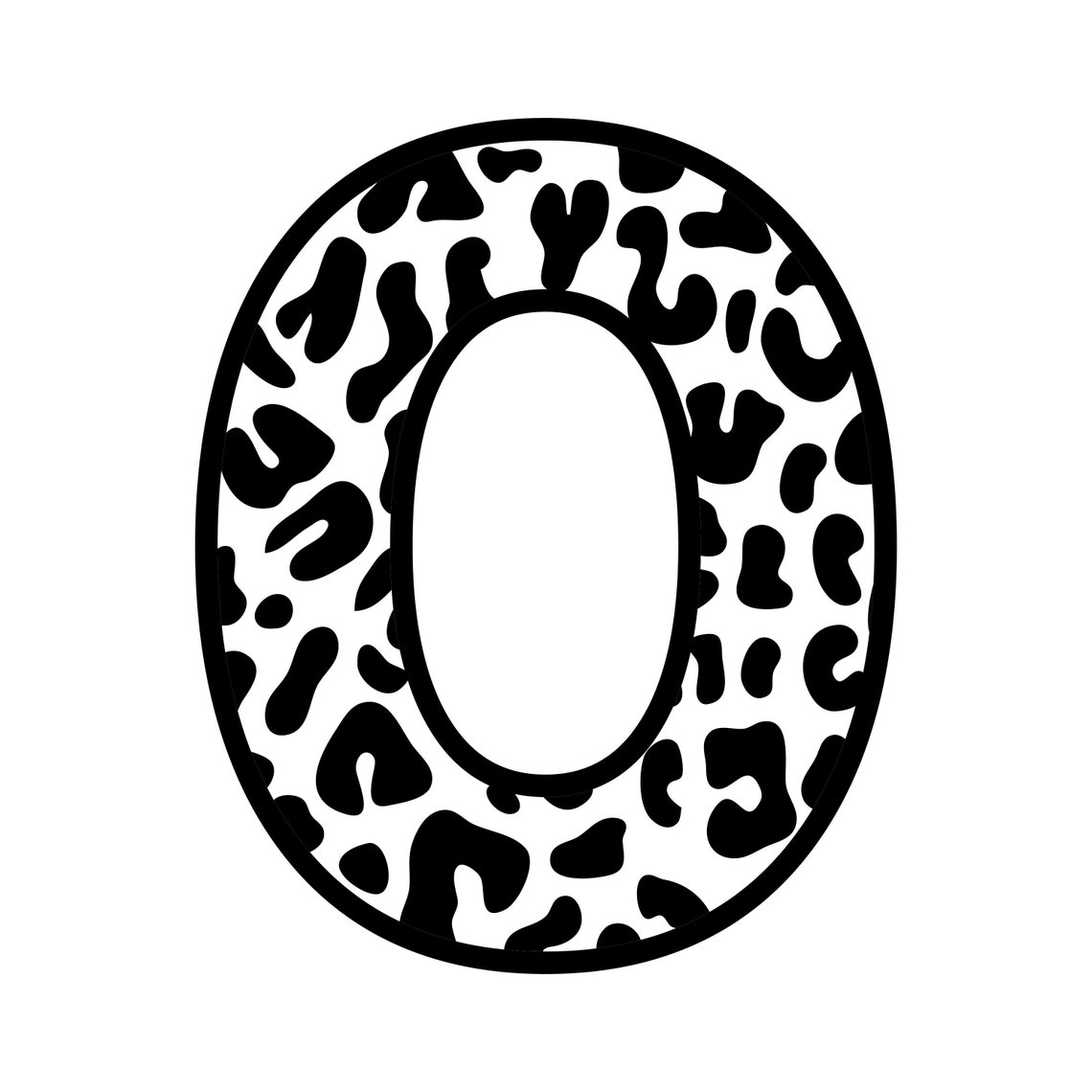 Leopard Numbers SVG Leopard Print SVG Monogram Print - Etsy UK