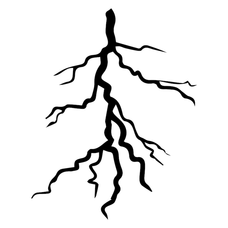 Lightning Svg Lightning Vector Clipart Set Lightning - Etsy