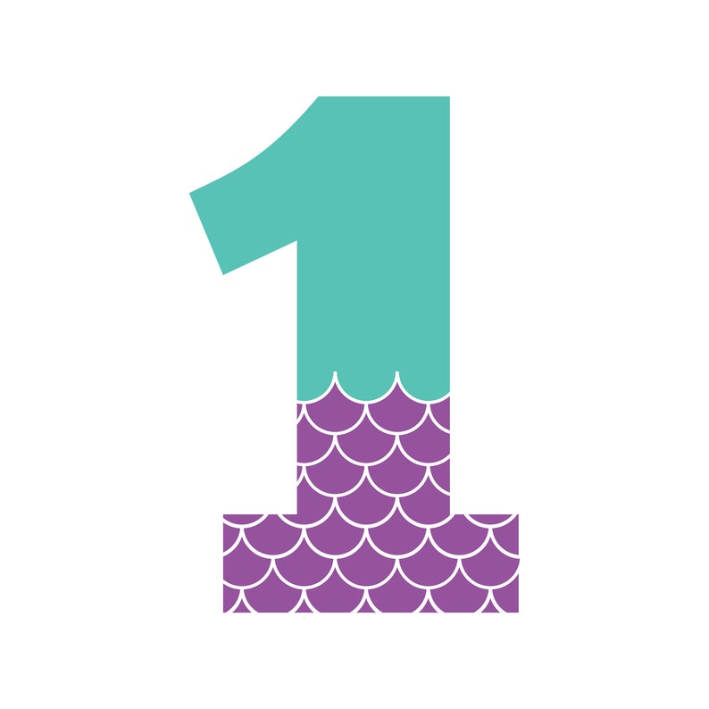 Mermaid Number Svg Birthday Mermaid SVG Bundle Mermaid - Etsy