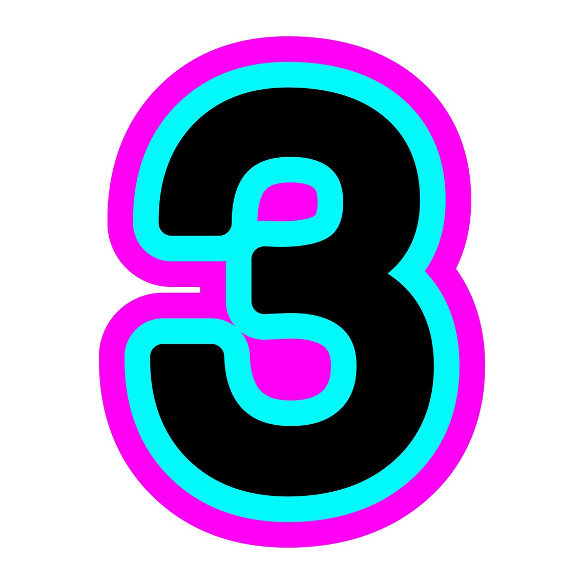 Bold Numbers 0 9 Layered SVG Cut Files Birthday Princess - Etsy