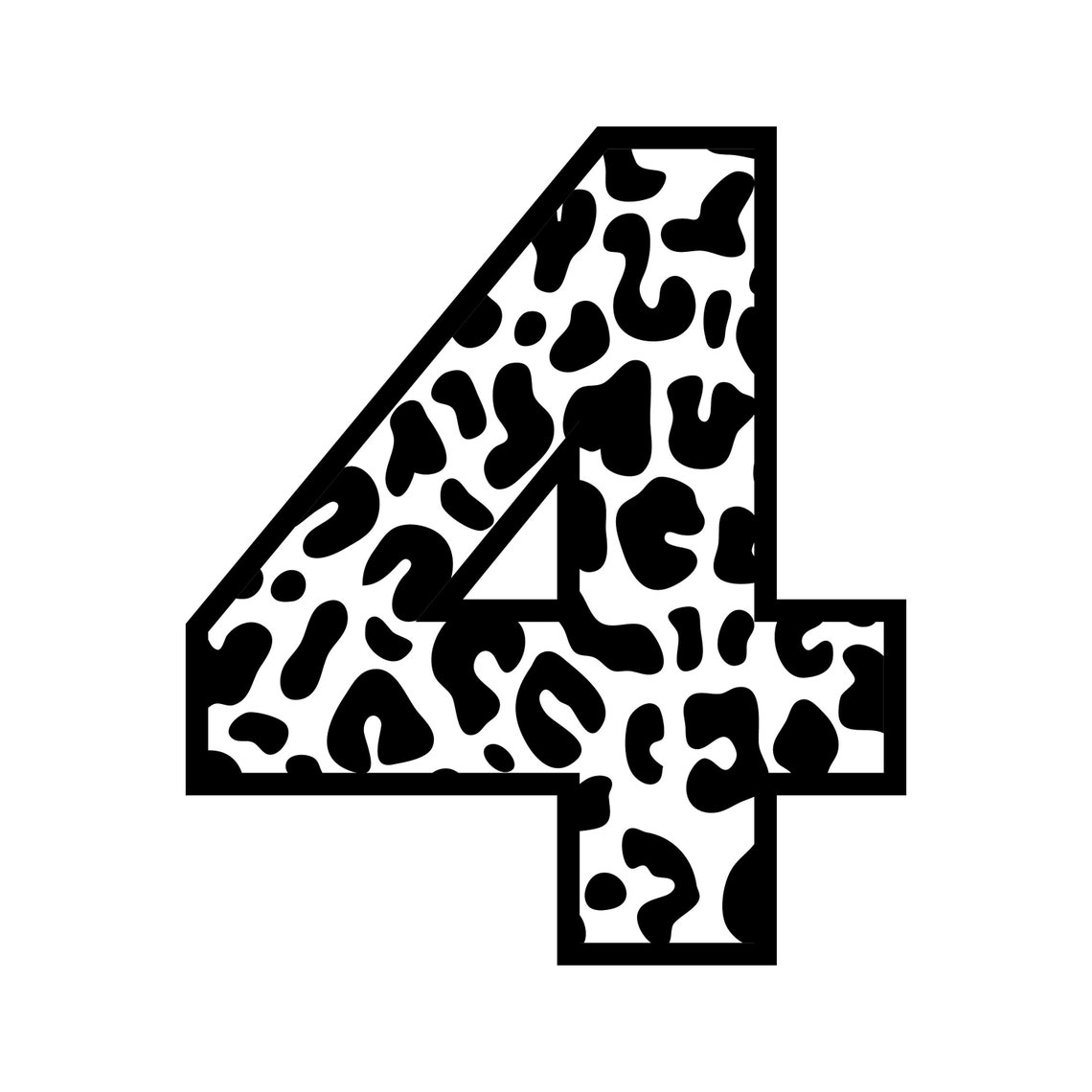 Leopard Numbers SVG Leopard Print SVG Monogram Print - Etsy UK