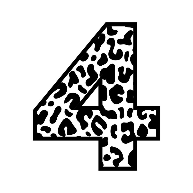 Leopard Numbers SVG Leopard Print SVG Monogram Print - Etsy UK