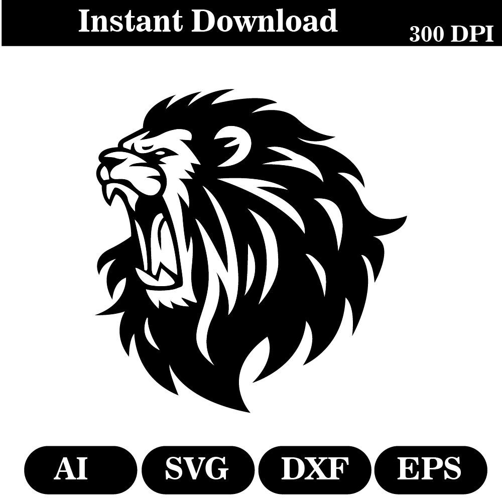 Lion Head SVG Lion Face SVG Lion SVG Roaring Lion Svg Lion - Etsy