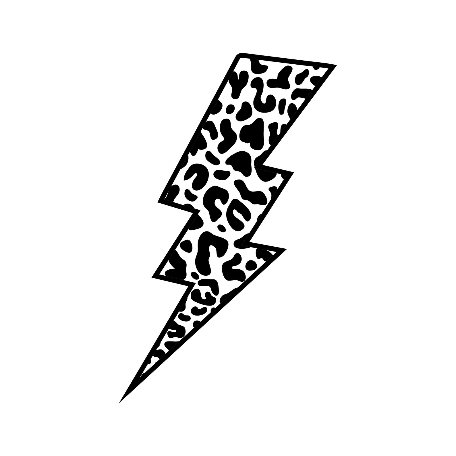 Lightning Svg Leopard Lightning Bolt Svg Leopard Print | Etsy