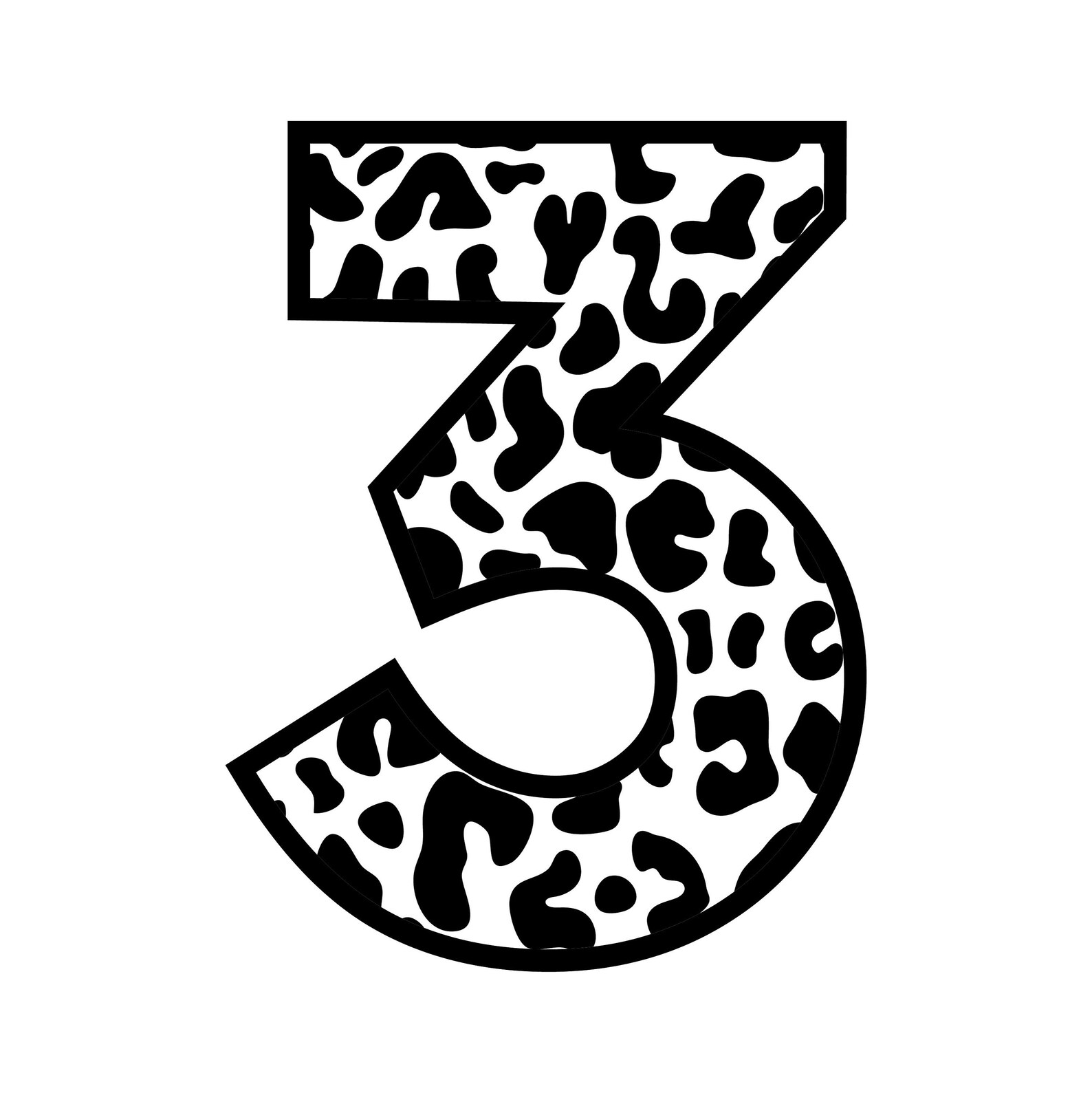 Leopard Numbers SVG Leopard Print SVG Monogram Print - Etsy UK