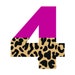 Leopard Pattern Half Leopard Numbers SVG, Leopard Cheetah Half Print ...
