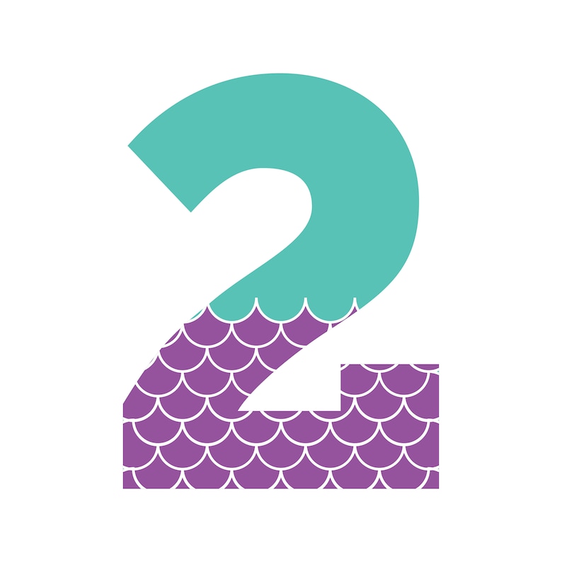 Mermaid Number Svg Birthday Mermaid SVG Bundle Mermaid - Etsy