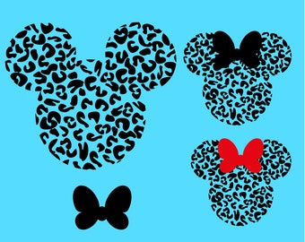 Mouse Svg, Mickey, Cheetah, Leopard, Minnie, Cheetah Svg, Print Svg, - Etsy