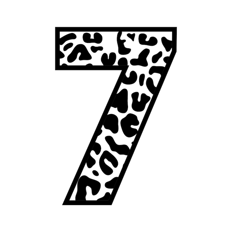 Leopard Numbers SVG Leopard Print SVG Monogram Print - Etsy UK