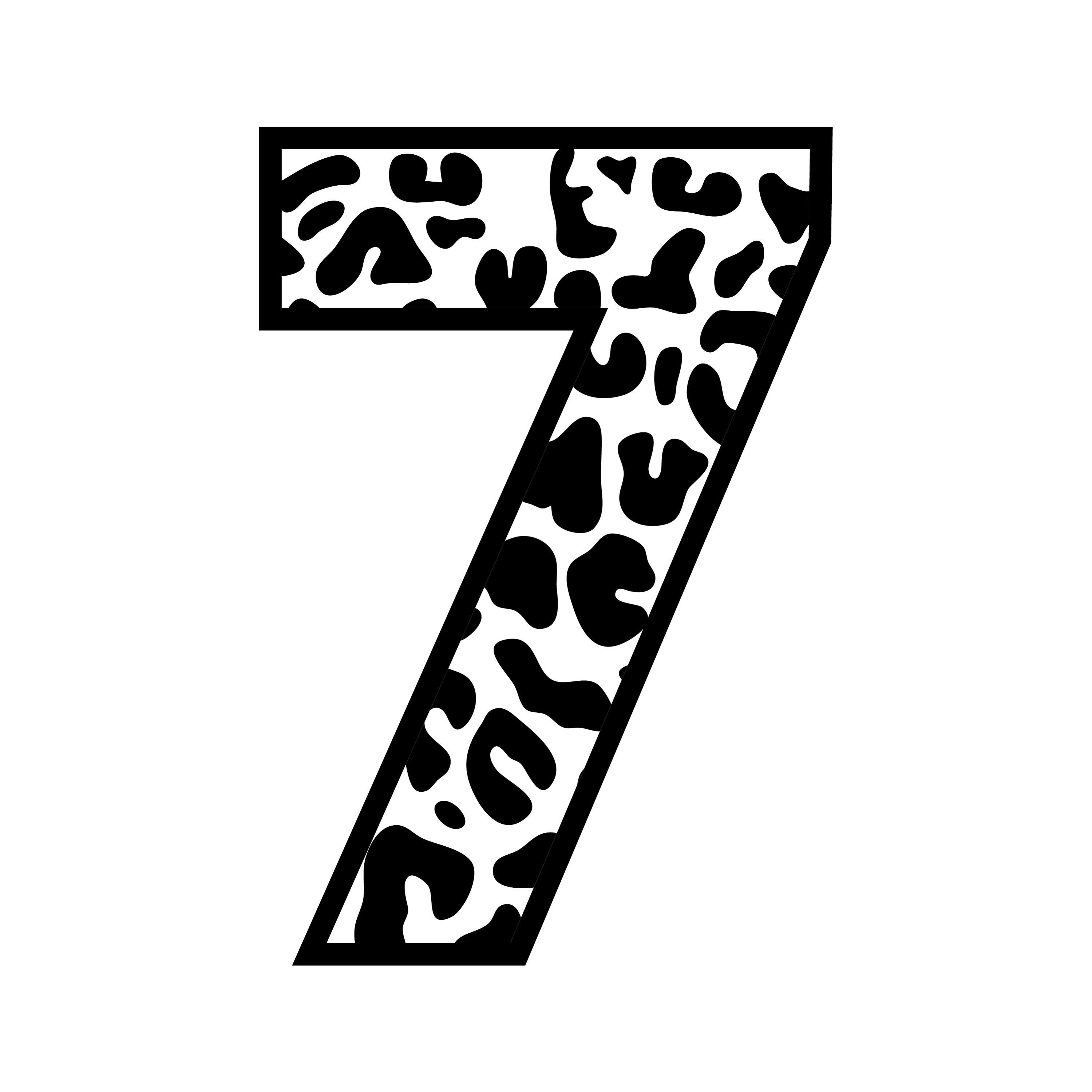 Leopard Numbers SVG Leopard Print SVG Monogram Print - Etsy UK