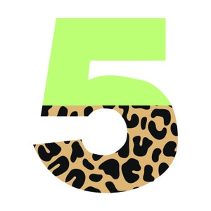 Leopard Pattern Half Leopard Numbers SVG, Leopard Cheetah Half Print ...