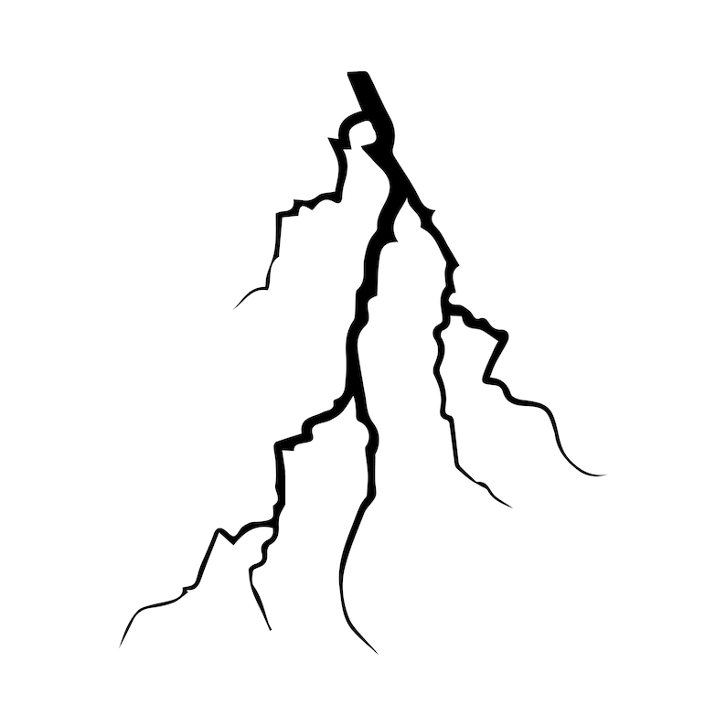 Lightning Svg Lightning Vector Clipart Set Lightning - Etsy