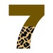 Leopard Pattern Half Leopard Numbers SVG, Leopard Cheetah Half Print ...