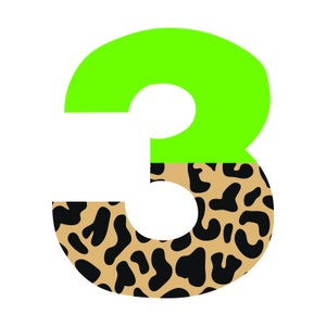 Leopard Pattern Half Leopard Numbers SVG, Leopard Cheetah Half Print ...