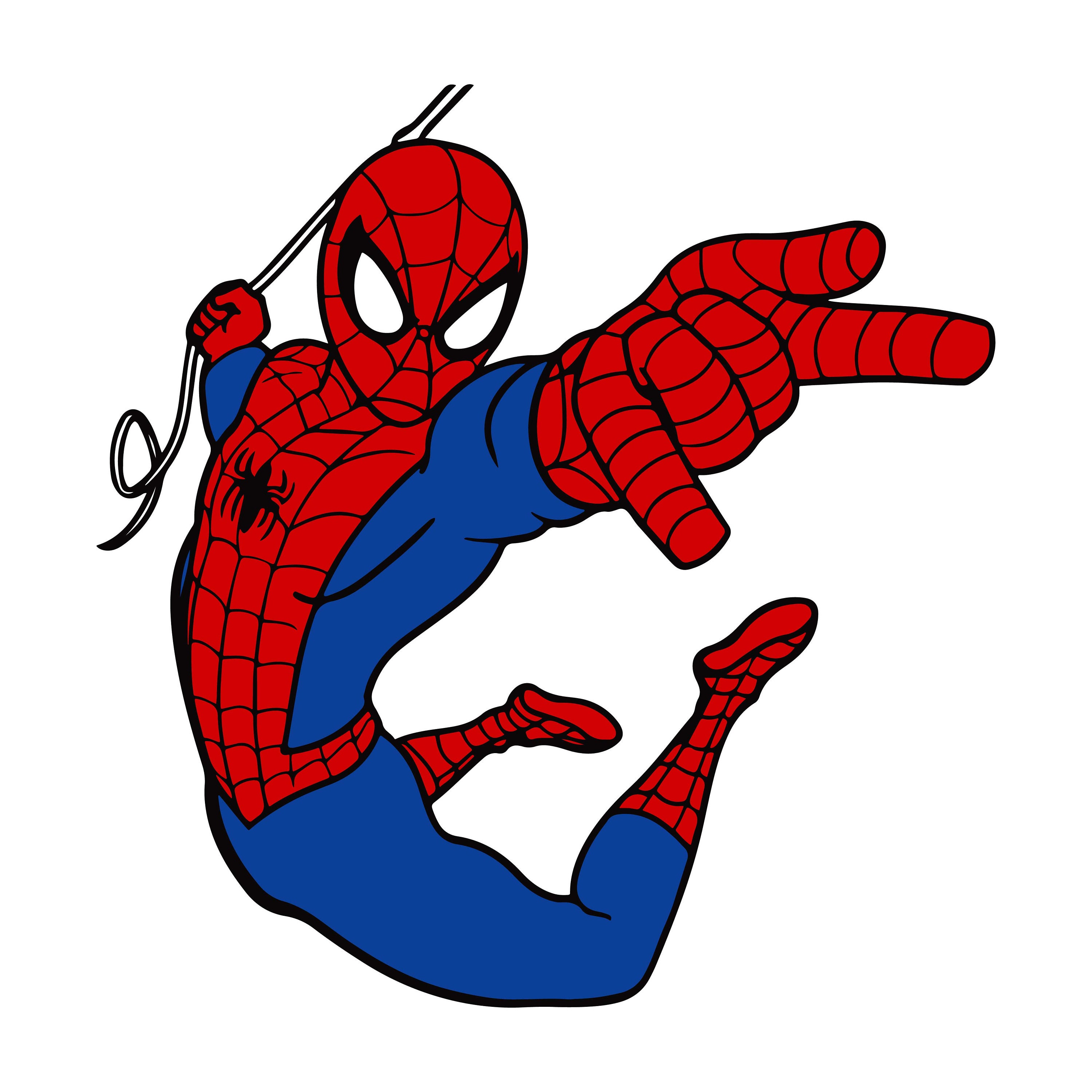 Spiderman SVG Spider With Web Svg Spider Instant Download - Etsy UK