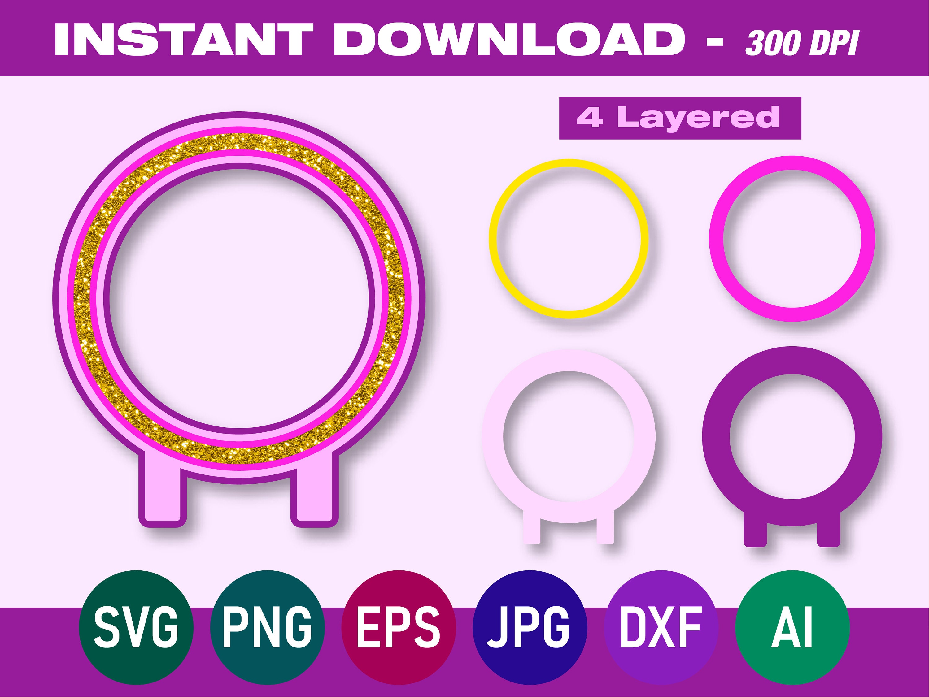 Shaker SVG Shaker Layer Strip SVG Scallop Circle Cake Topper - Etsy UK