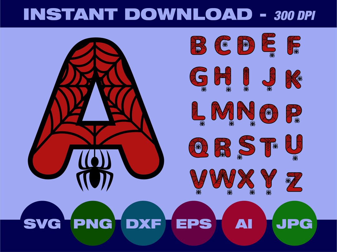 Spider Font SVG, Spider Web Style Full English Alphabet, Spider ...
