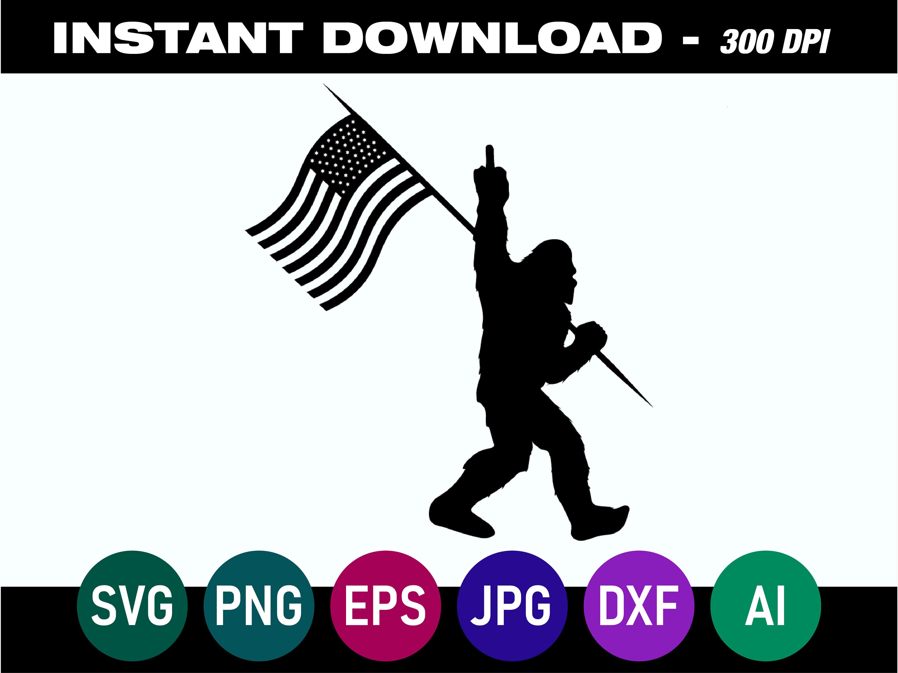 Bigfoot Svg Bigfoot Flag Svg Yeti Svg Sasquatch Svg Vector - Etsy Australia