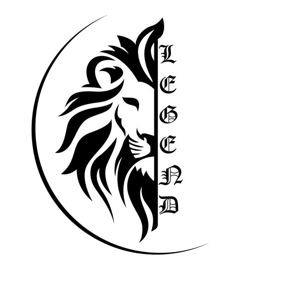 Half Lion Face Svg With Legend Lion Face Svg Lion Svg - Etsy Canada