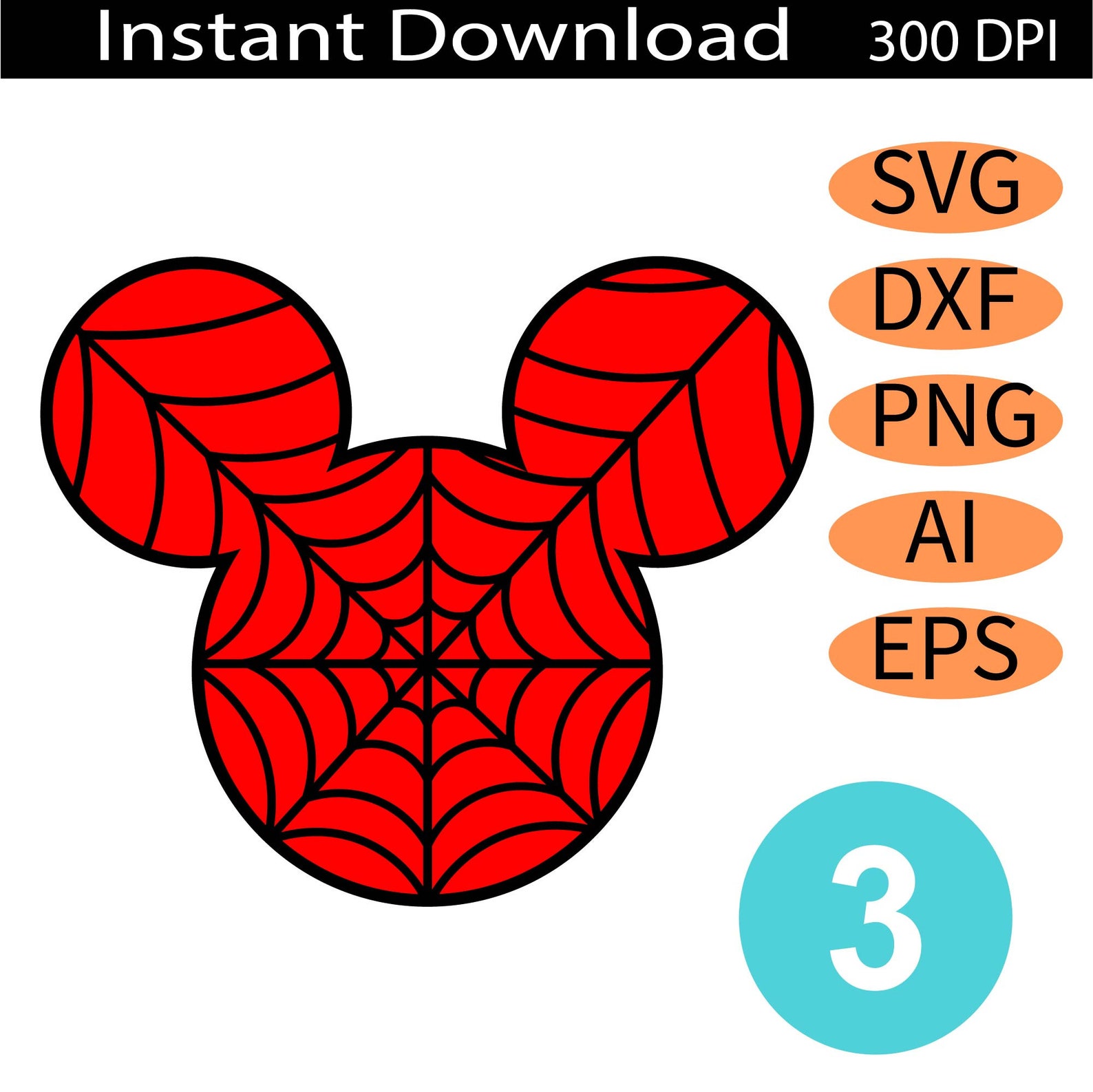 Spider Web Style Minnie Mouse SVG Minnie Mouse Head SVG Minnie - Etsy