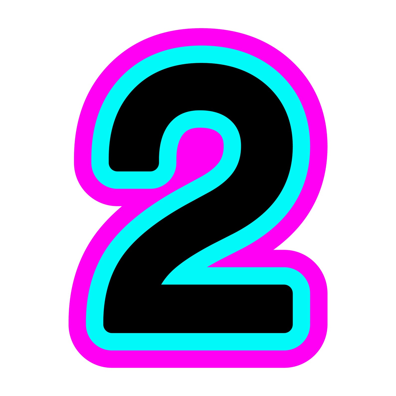 Bold Numbers 0 9 Layered SVG Cut Files Birthday Princess - Etsy