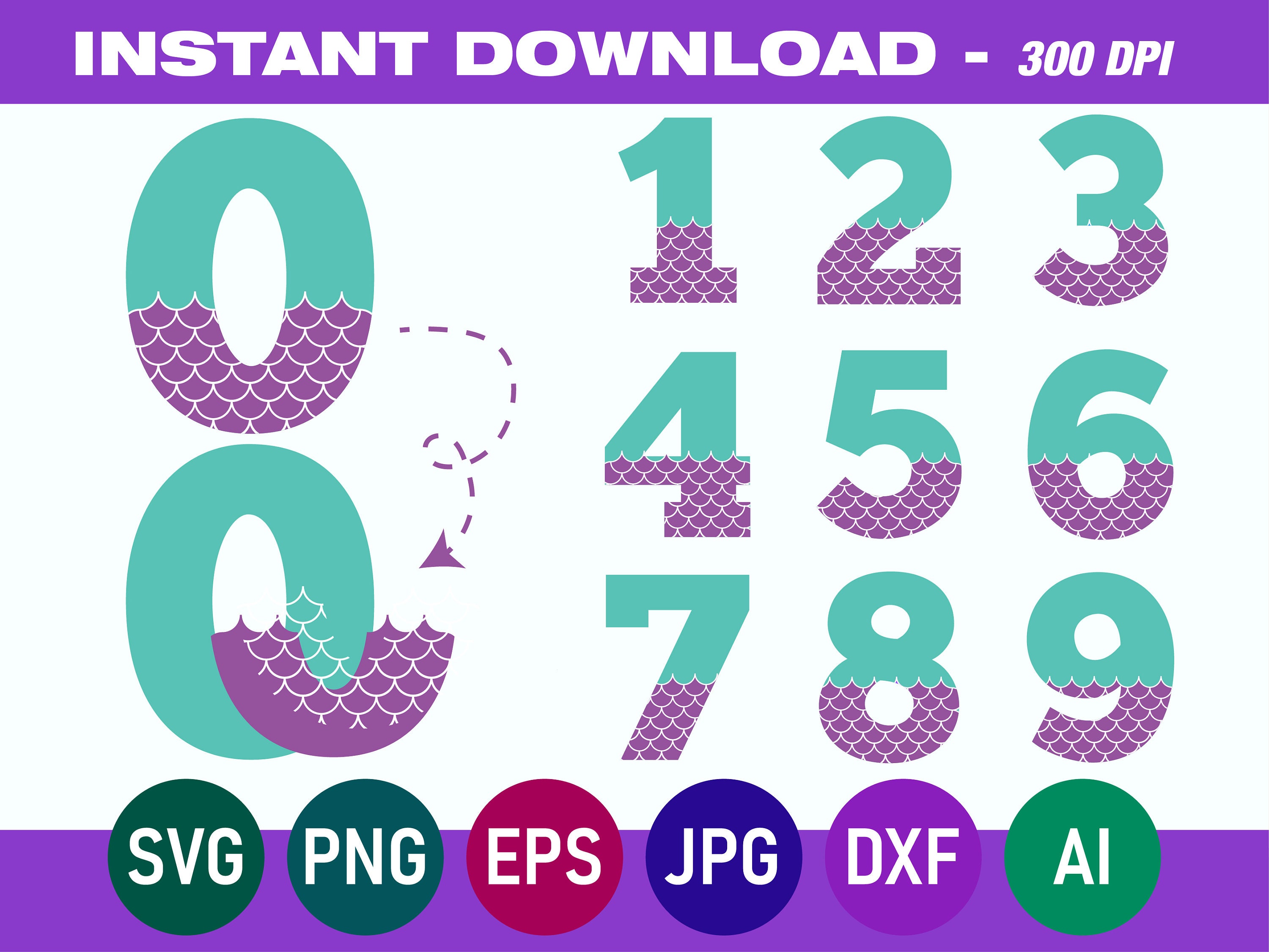 Mermaid Number Svg Birthday Mermaid SVG Bundle Mermaid - Etsy Australia