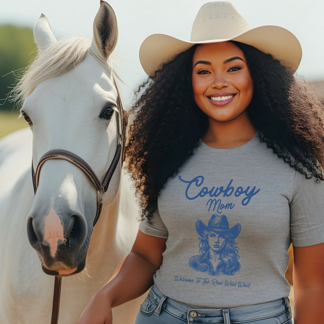 Gift for Cowboy Mom on Mothers Day Shirt With Western Print for Rodeo ...