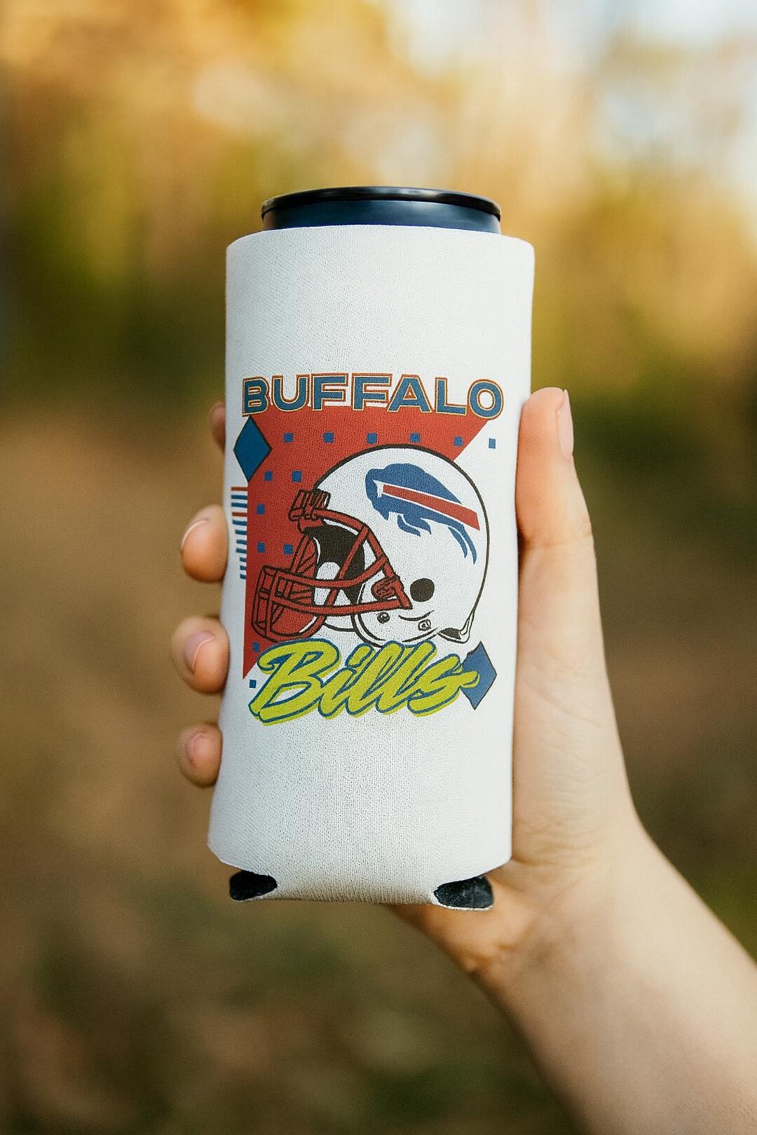 Buffalo Football Can Cooler - Vintage Sports Cozy, Game Day Gift ...
