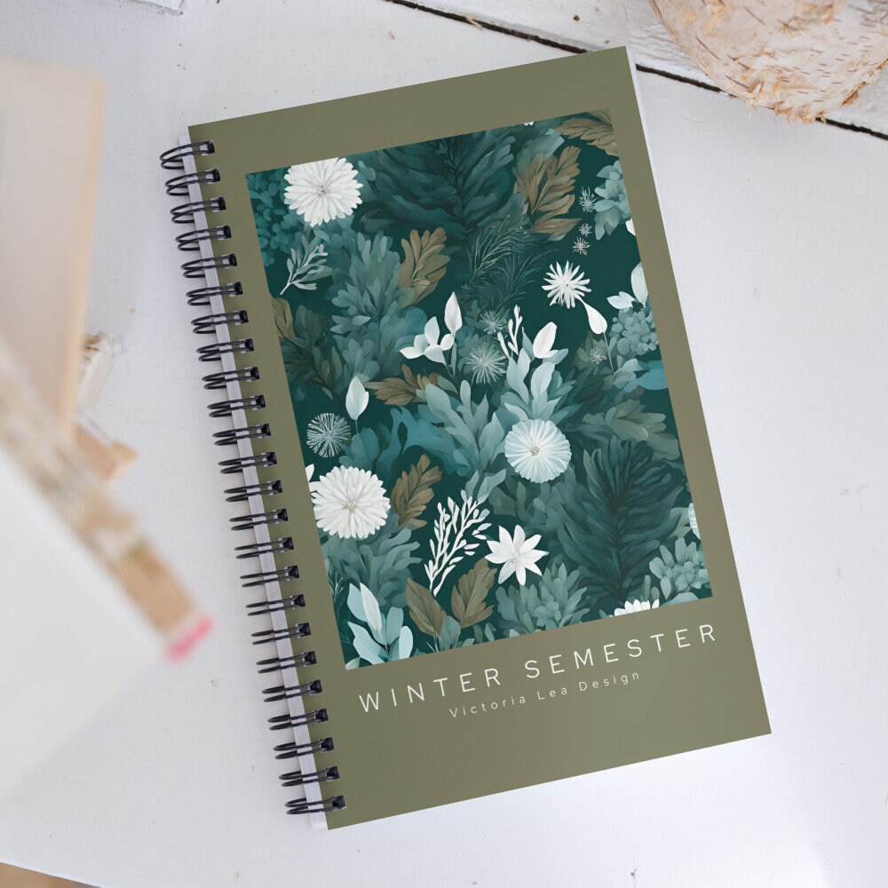 Back to School Spiral Notebook Wintergreen Icy Theme for Winter ...